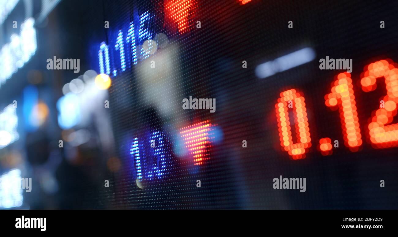 Stock market display on the screen Stock Photo - Alamy