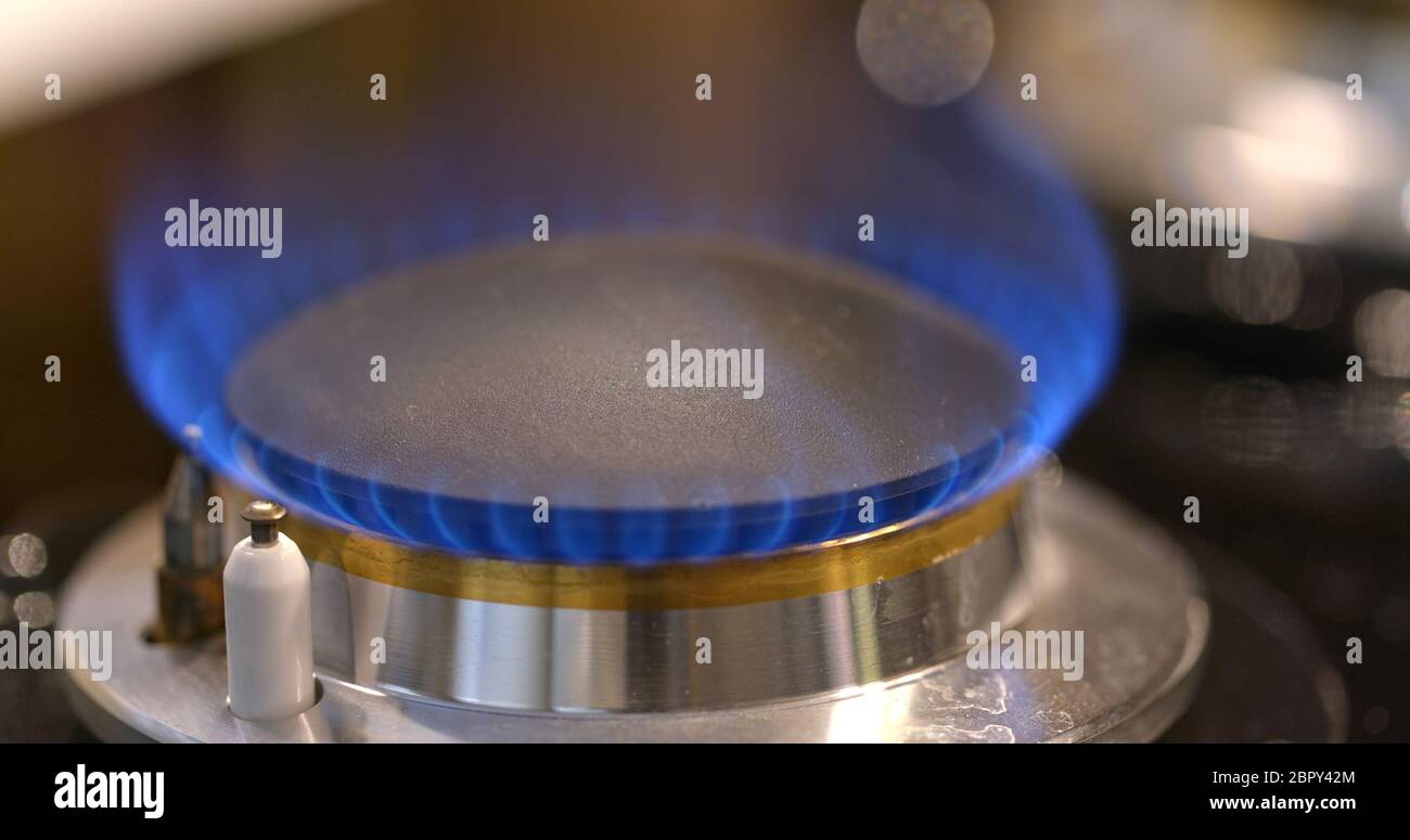 Gas stove burner Stock Photo - Alamy