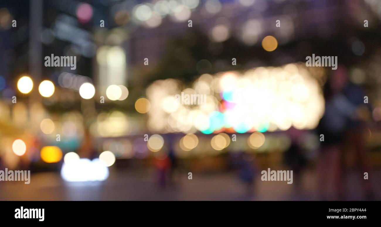 Blur of city view at night Stock Photo - Alamy