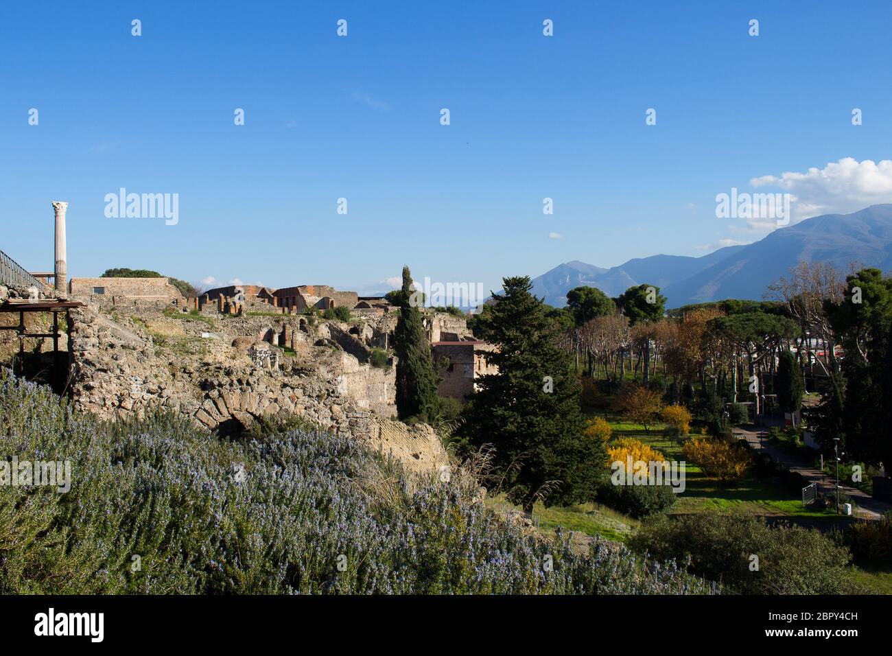 Pompeii is an ancient city buried in 79 AD. from the eruption of ...