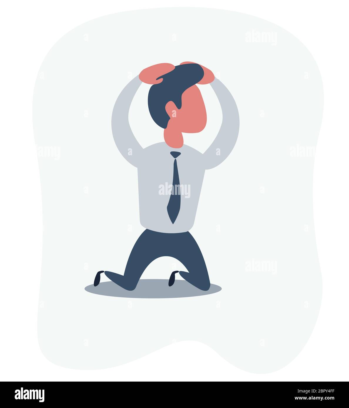 Businessman cartoon face sad expression hi-res stock photography and ...