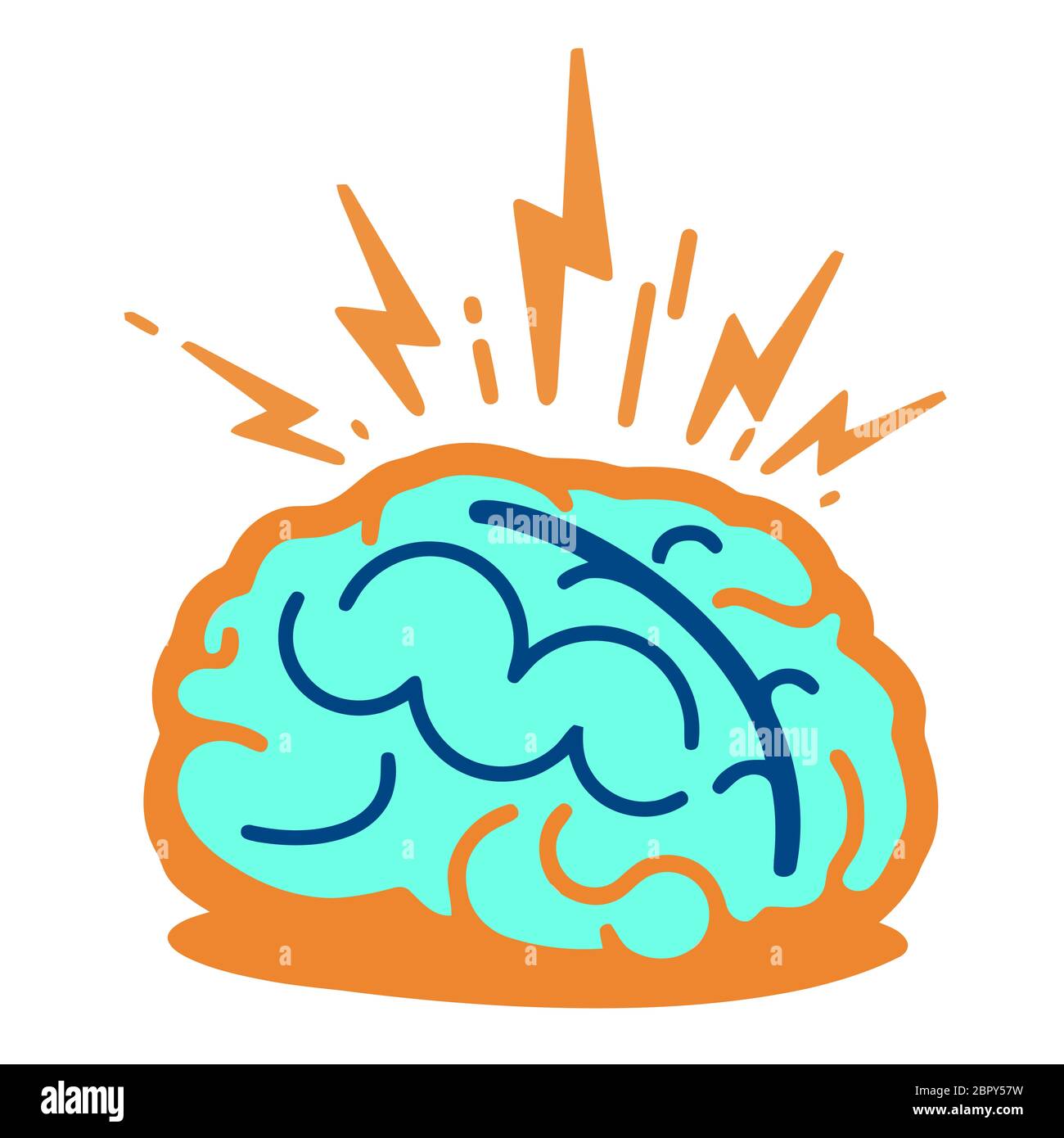 human brain science organ mental power wisdom illustration Stock Photo ...