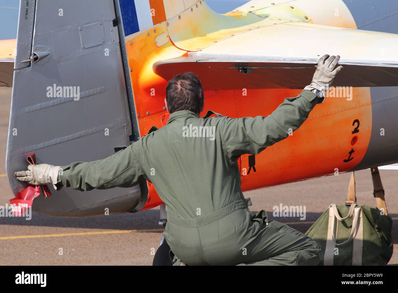 Harvard rudder check Stock Photo - Alamy