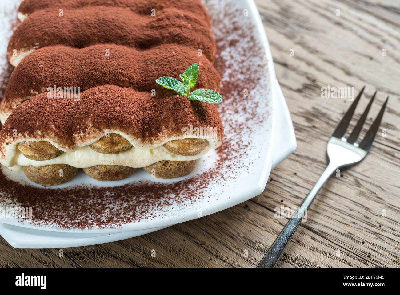 Tiramisu on the plate Stock Photo - Alamy