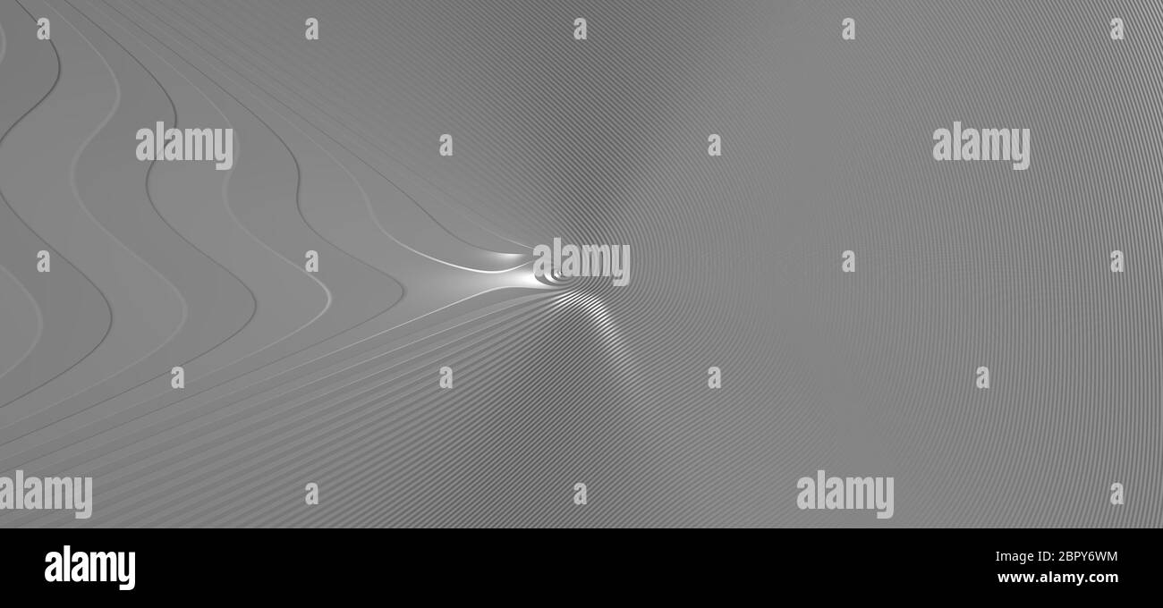 Chaotic 3D abstract background of curved geometrical patterns of dim ...