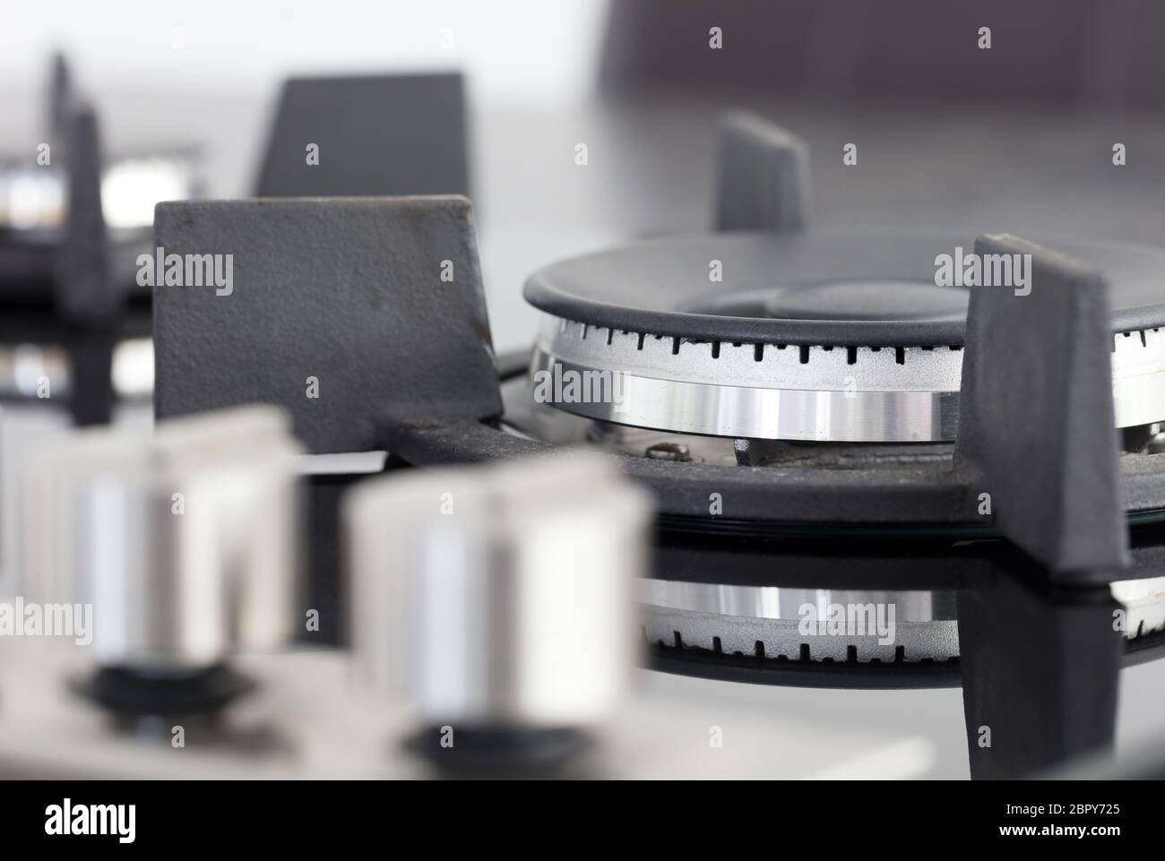 Side view of gas modern stove, the Netherlands Stock Photo - Alamy