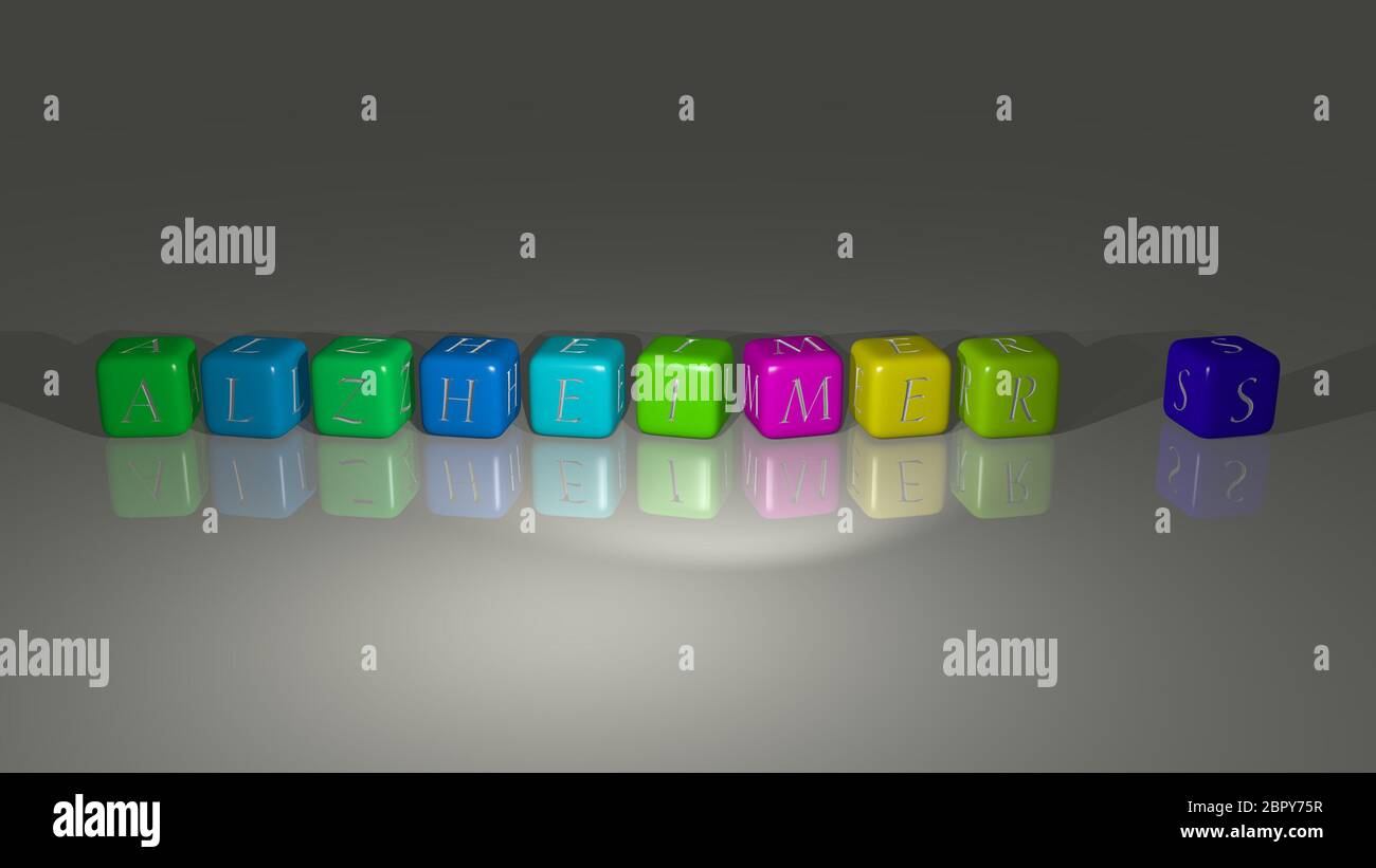 ALZHEIMER’S combined by dice letters and color crossing for the related ...