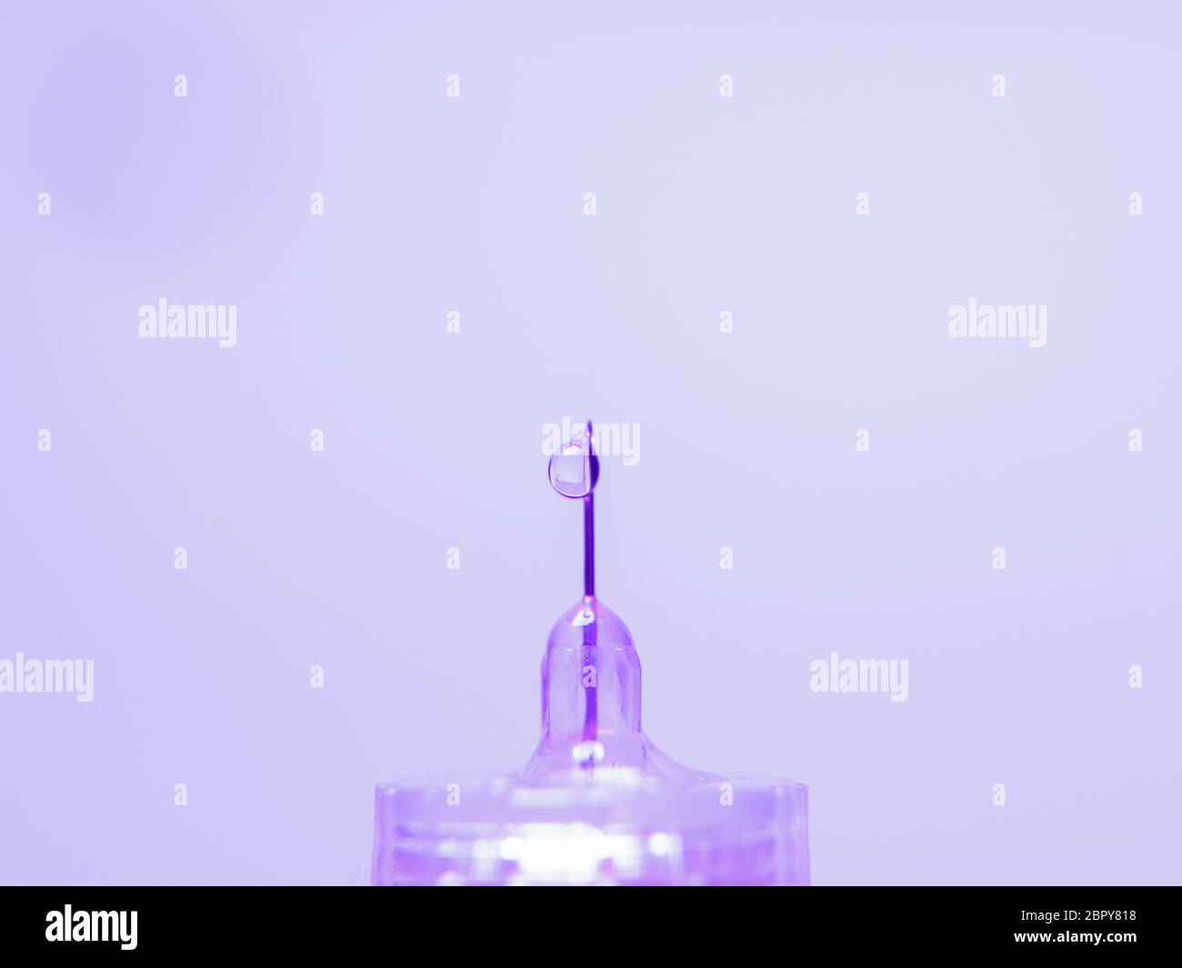 Diabetes insulin syringe with needle closeup Stock Photo - Alamy