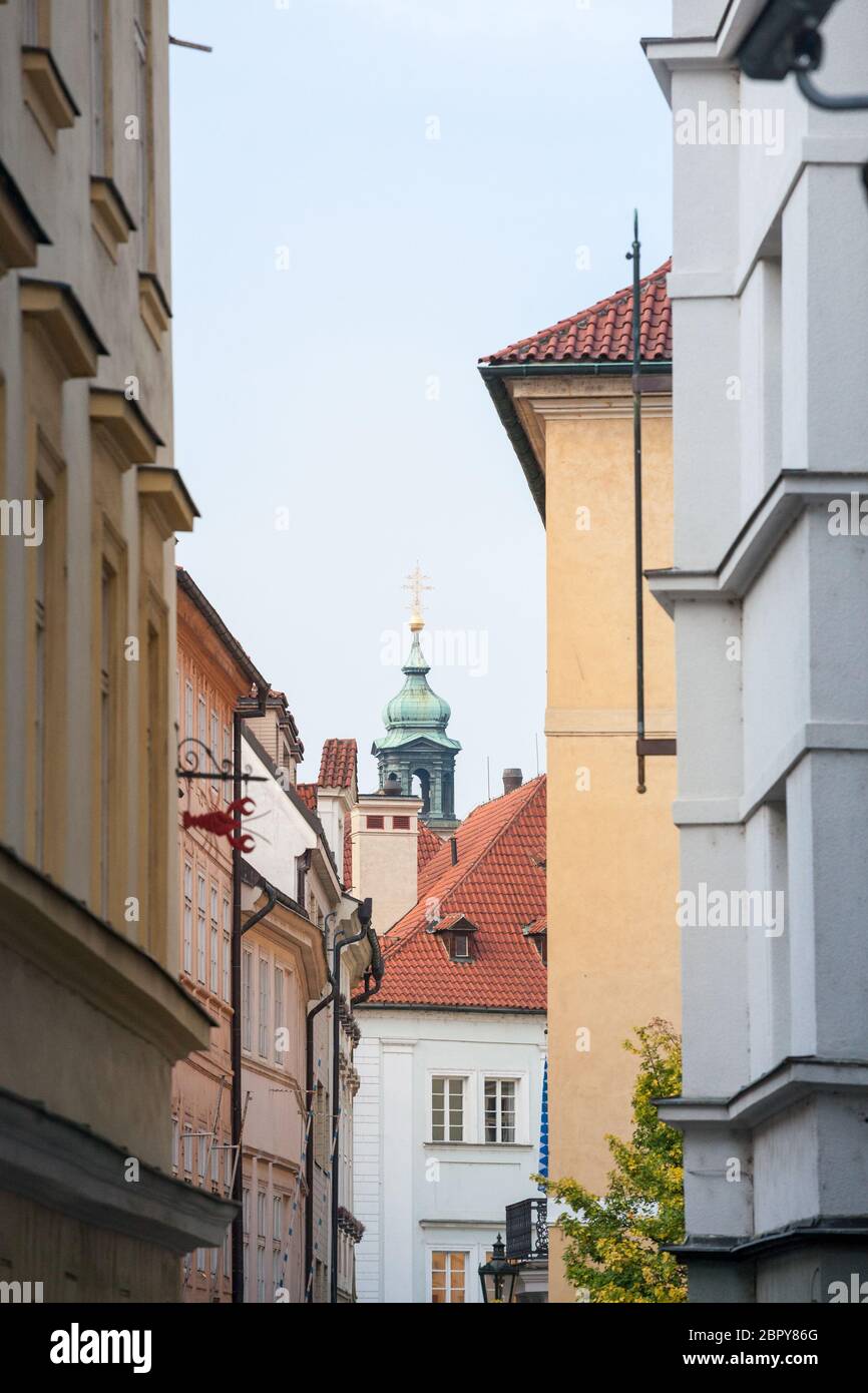 Typical narrow street of Stare Mesto, Michalska ulice, in the ...