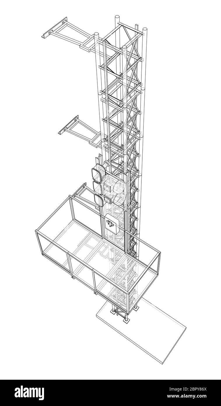 Mast lifts outline. Vector Stock Vector Image & Art - Alamy