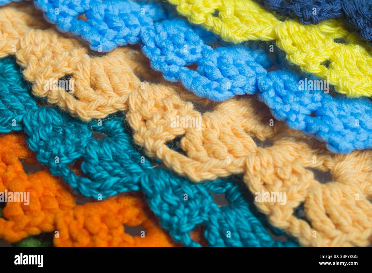 Handmade knitting wool texture background closeup needlework Stock ...