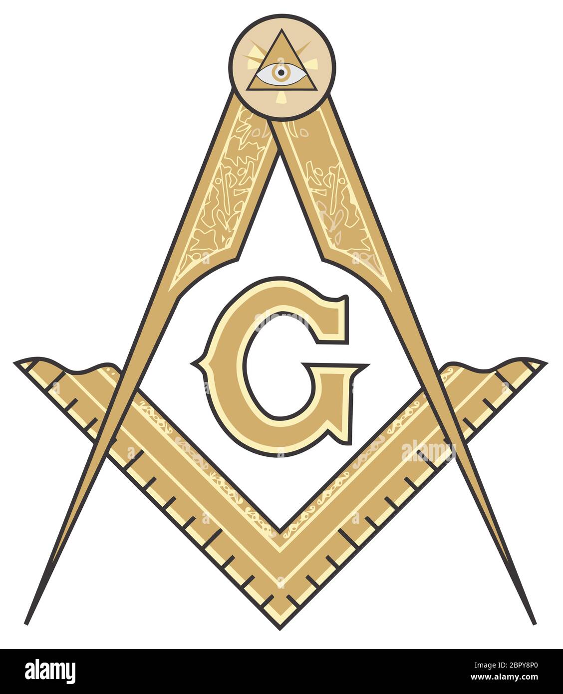 Masonic Square And Compass Logo 15cm*13.5cm Freemason Masonic Square