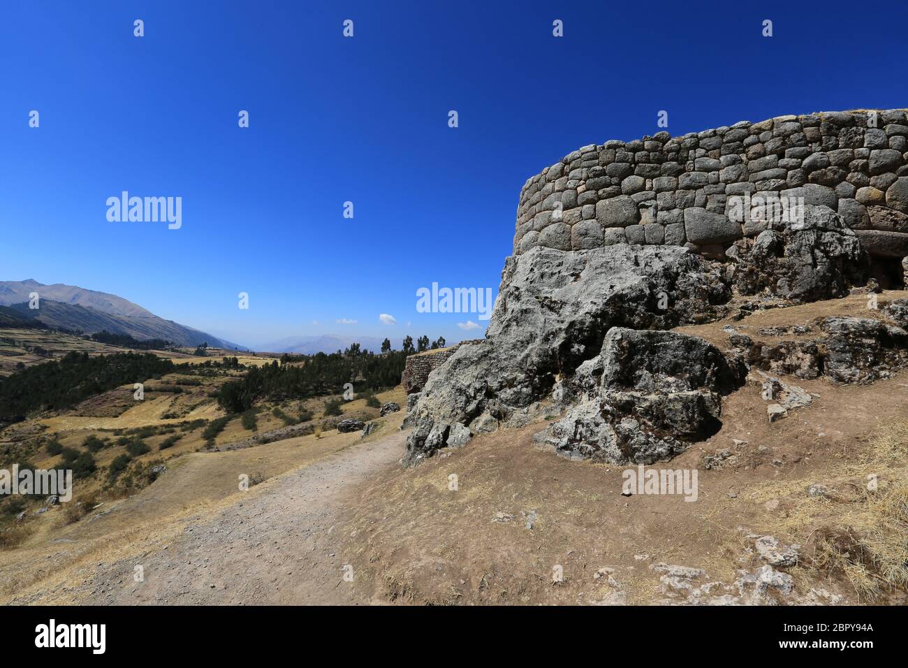 The ruins of the Incas complex of Puca Pucara Stock Photo - Alamy