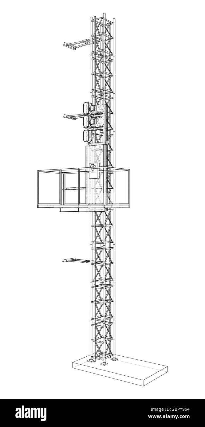 Mast lifts outline. Vector Stock Vector Image & Art - Alamy