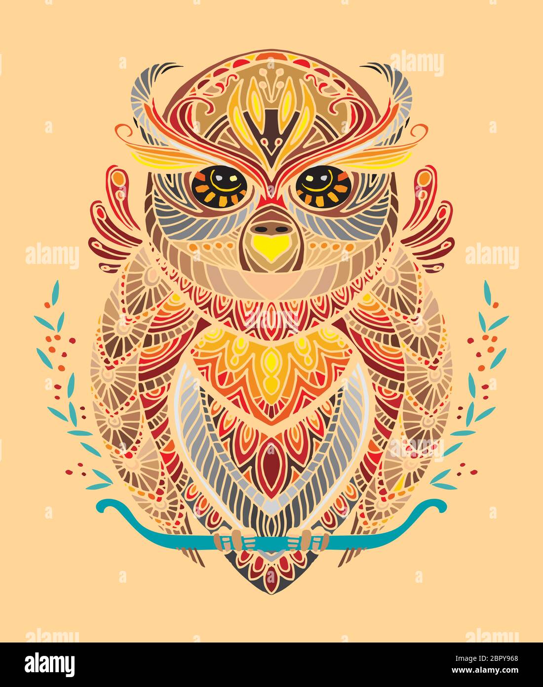 Mandala owl hi-res stock photography and images - Alamy