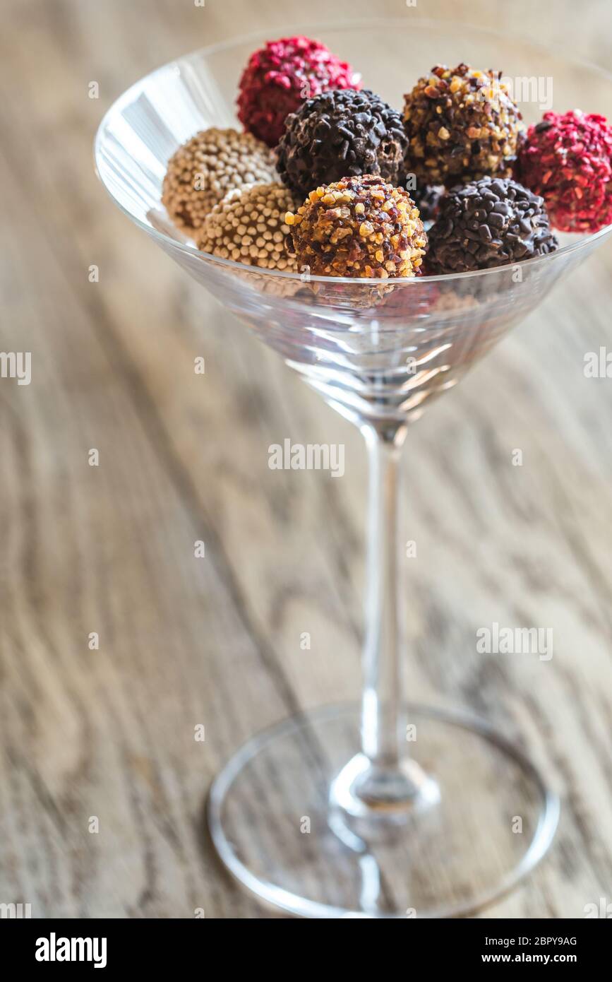Colorful belgian truffles Stock Photo - Alamy