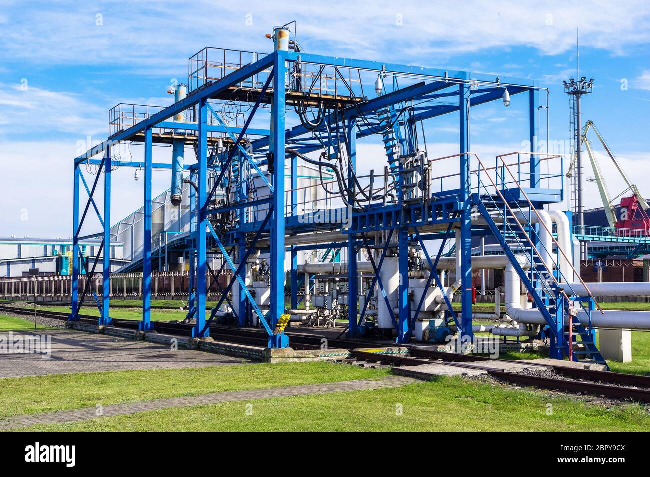 Close up industrial view,A equipment of oil refining,Oil and gas ...