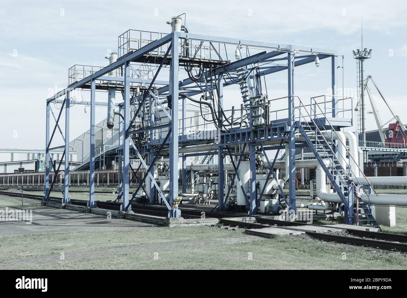 Close up industrial view,A equipment of oil refining,Oil and gas ...