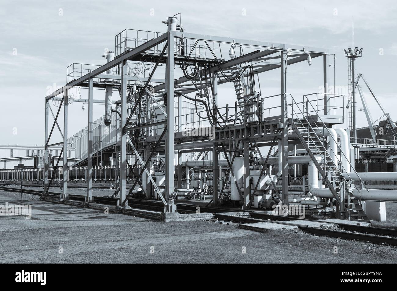 Close up industrial view,A equipment of oil refining,Oil and gas ...