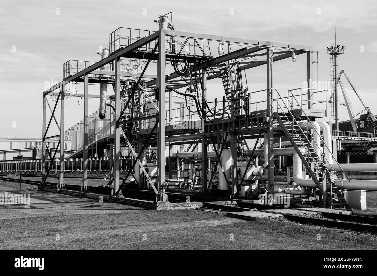 Close up industrial view,A equipment of oil refining,Oil and gas ...