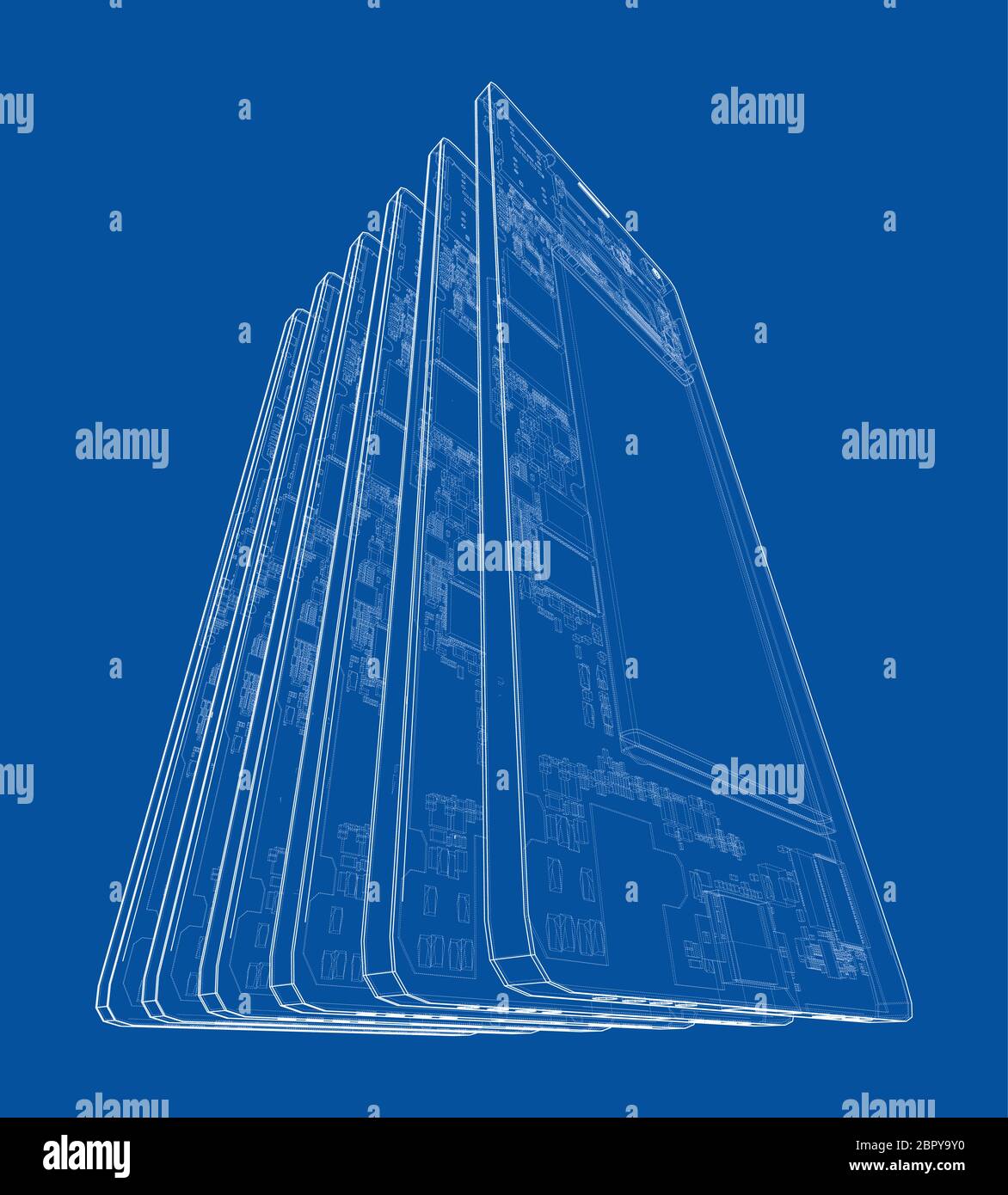 Smartphones concept outline. Vector Stock Vector Image & Art - Alamy