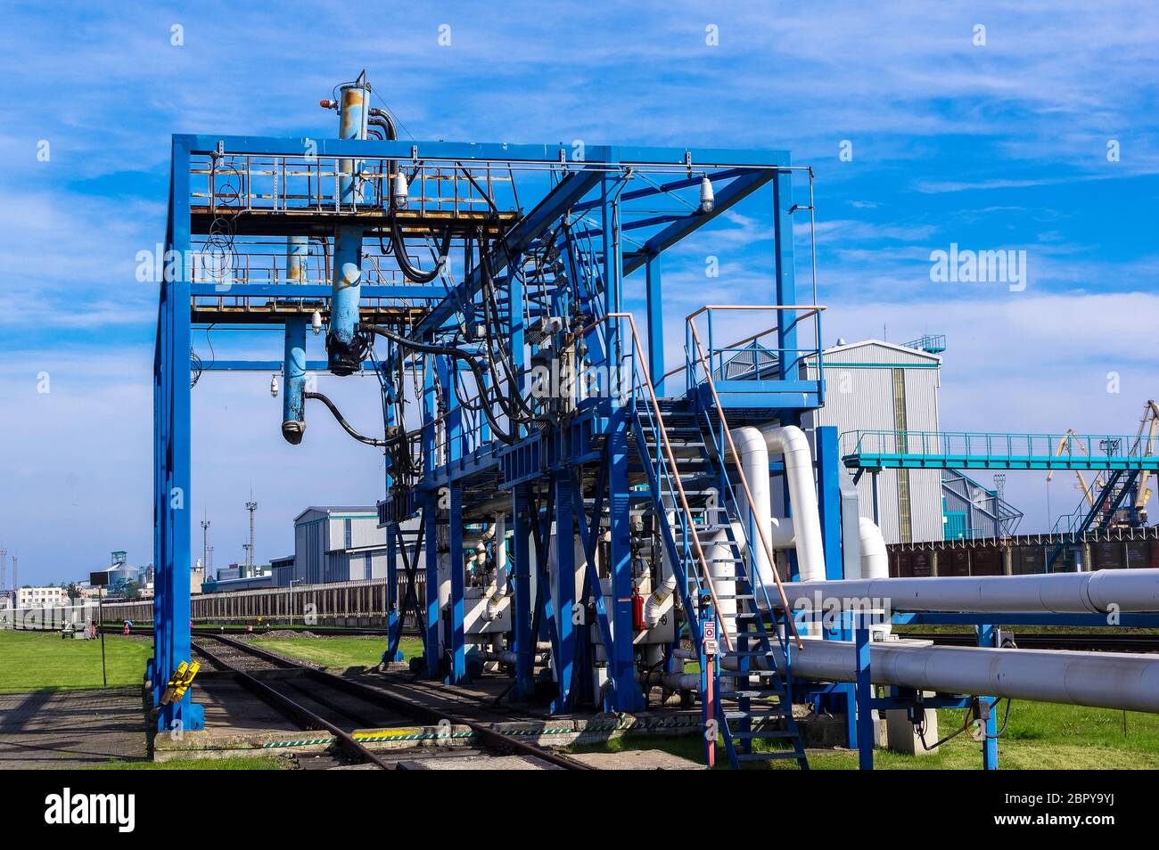 Close up industrial view,A equipment of oil refining,Oil and gas ...