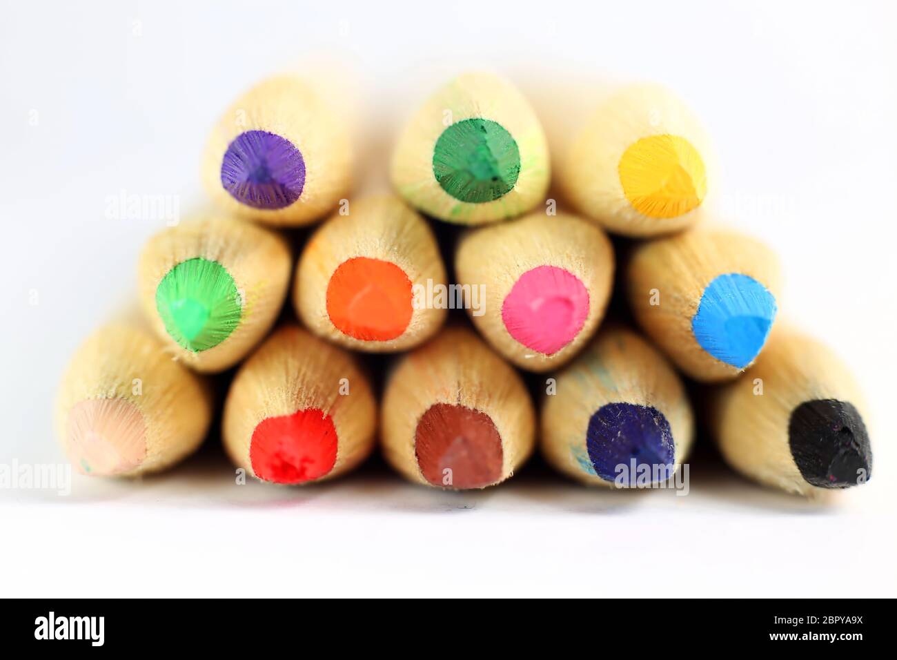 Crayons with wooden sheath suitable for grinding and drawing Stock ...