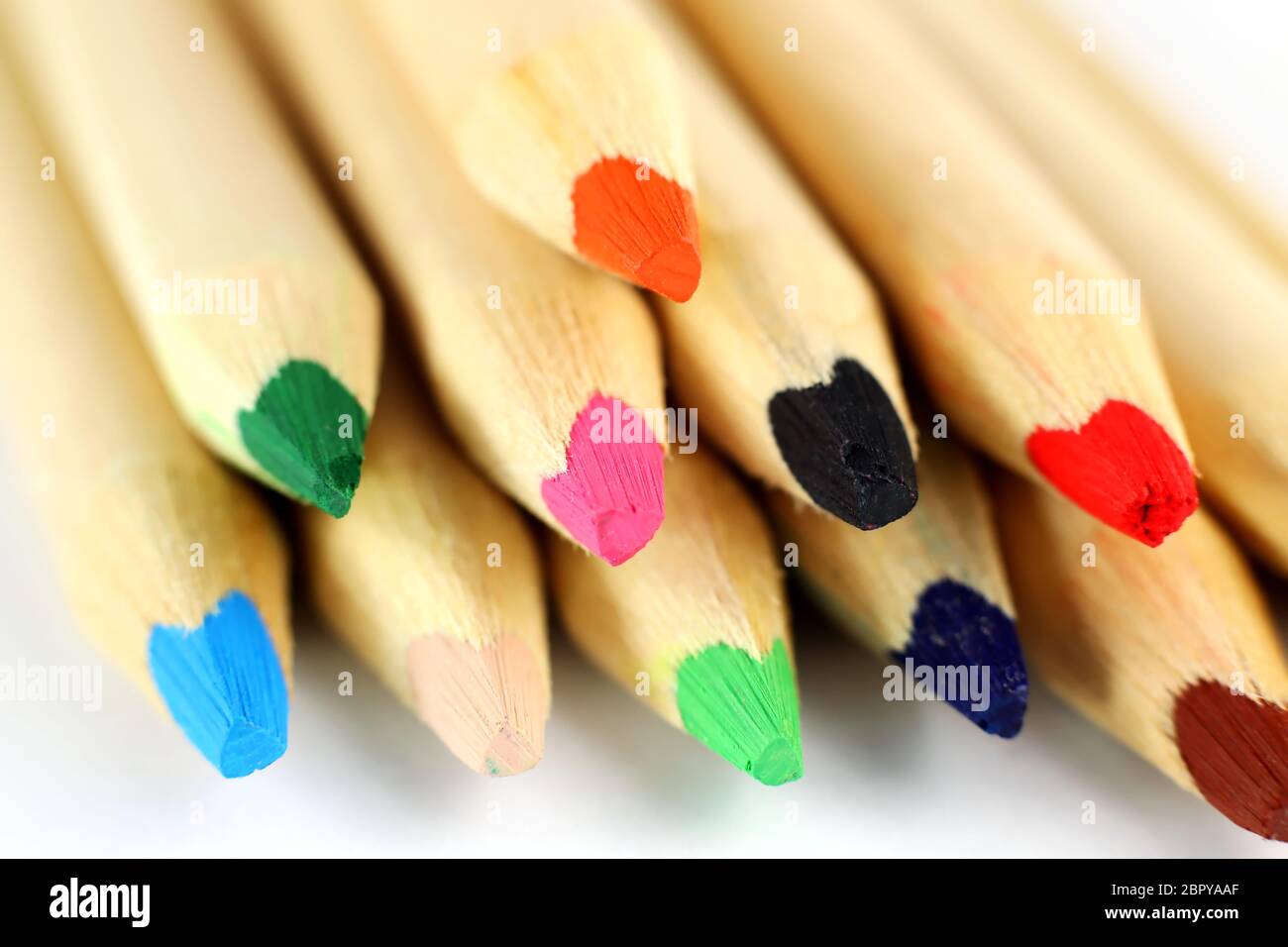 Crayons with wooden sheath suitable for grinding and drawing Stock ...