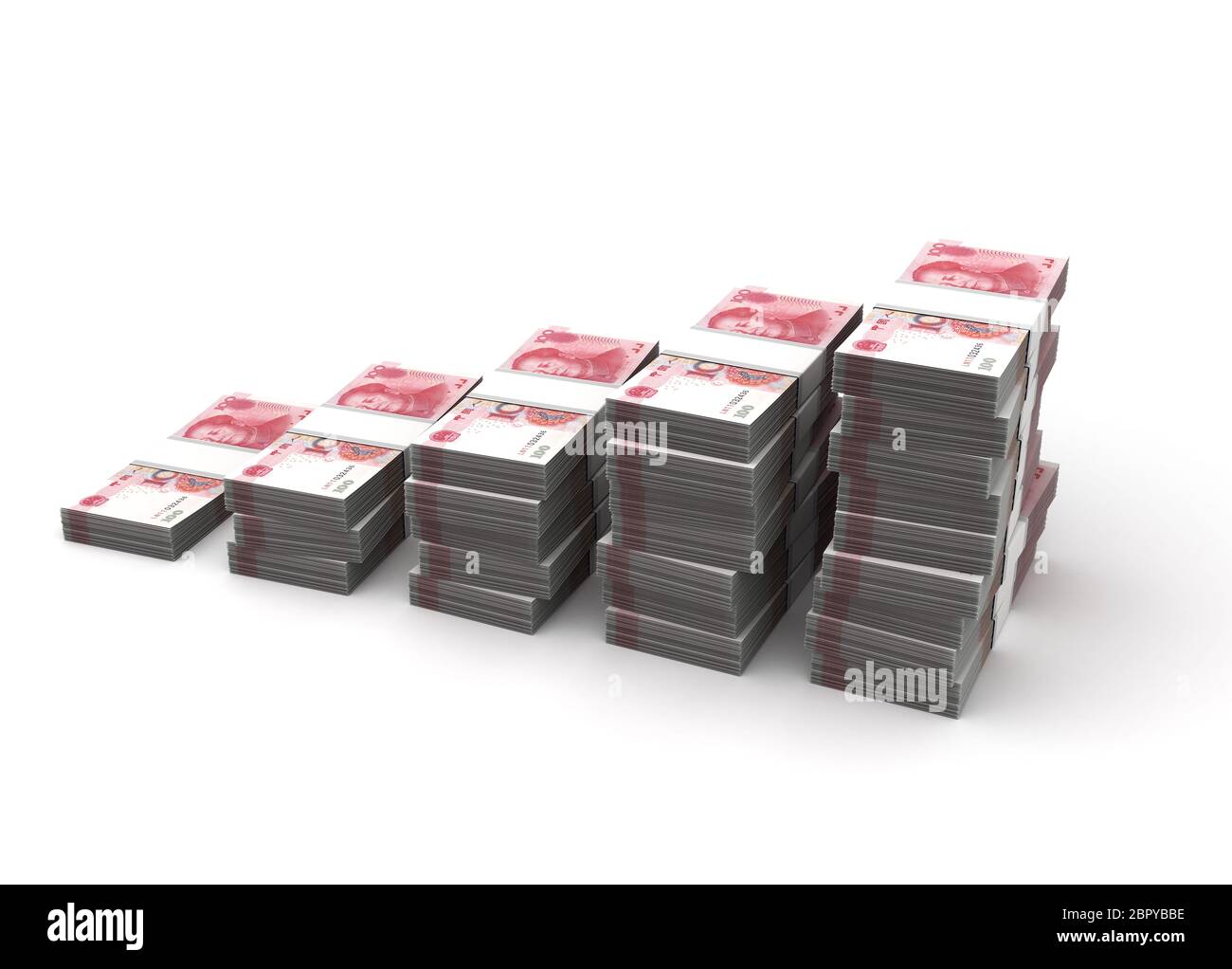 Chinese Yuan Bar Graph (Isolated on white background Stock Photo - Alamy