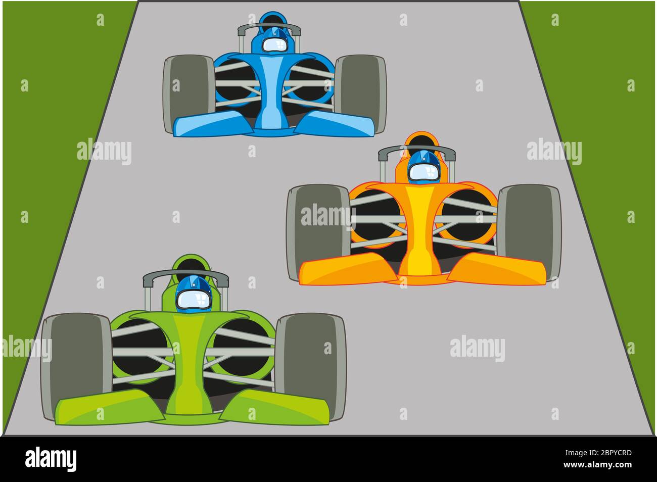Vector illustration of the stock cars fireball on route Stock Photo - Alamy