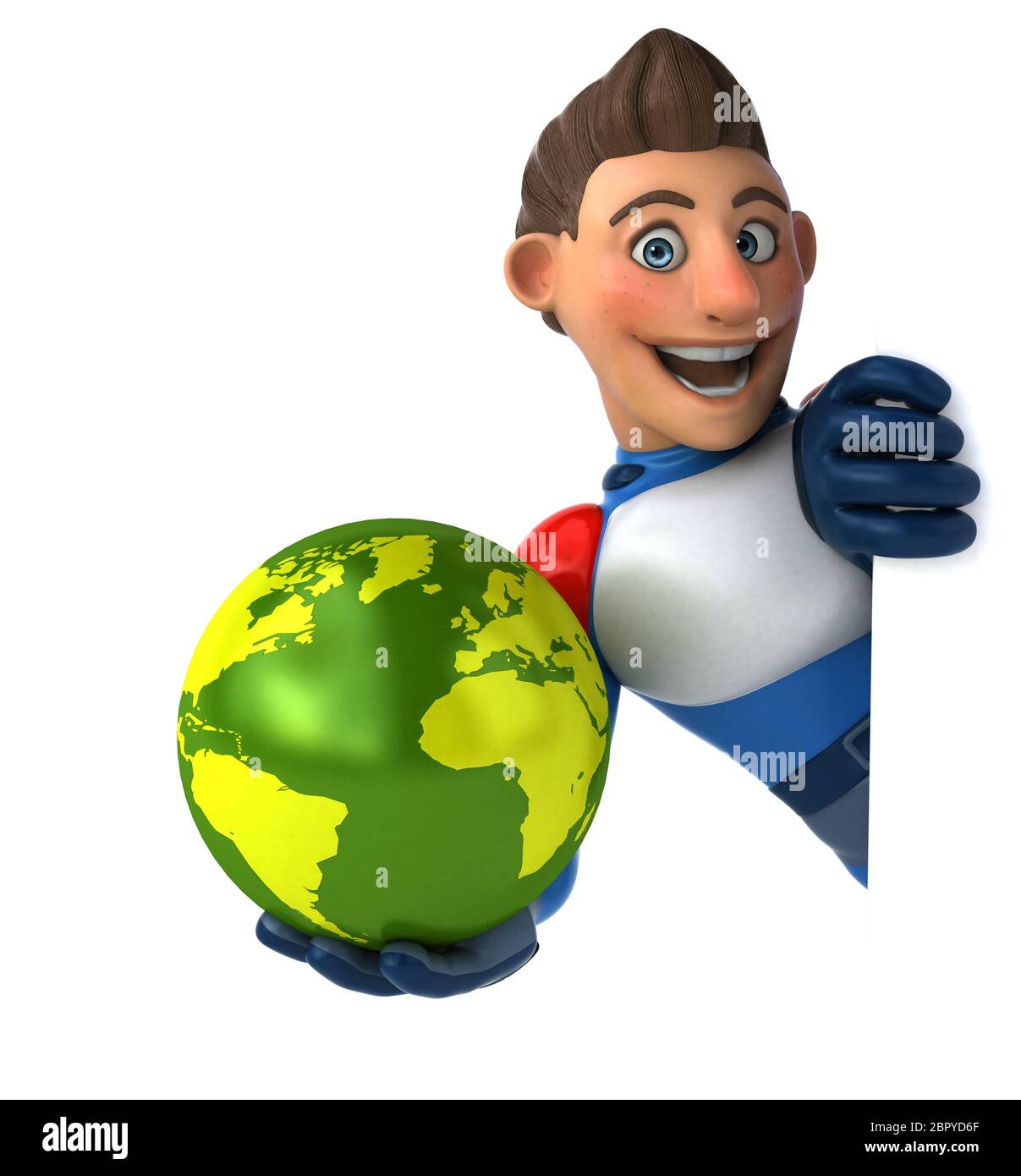 Super modern superhero - 3D Illustration Stock Photo - Alamy