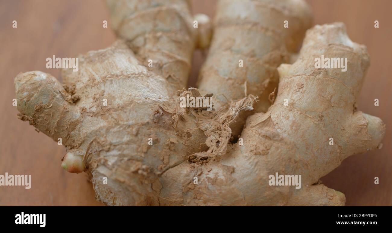 Fresh ginger in rotation Stock Photo - Alamy