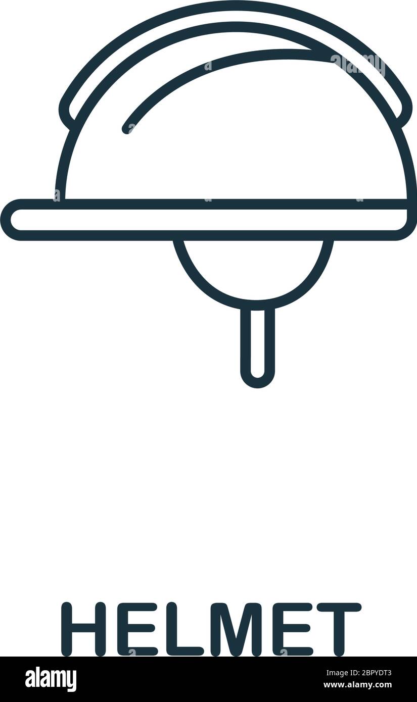 Helmet icon from work safety collection. Simple line element Helmet ...