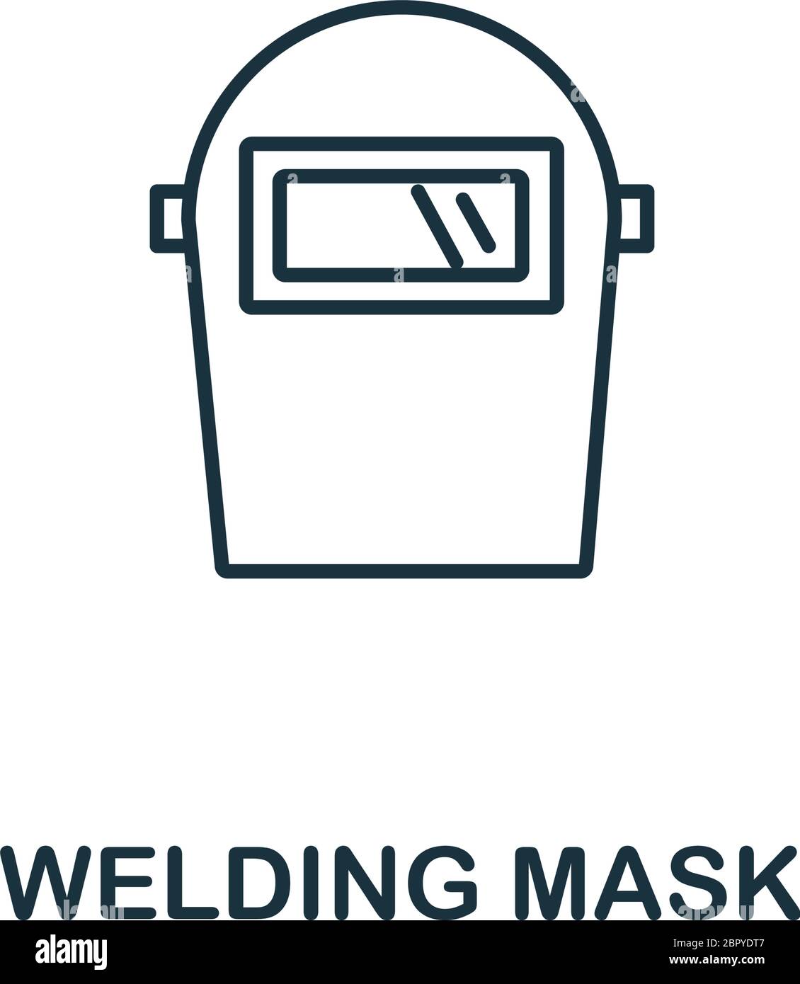 Welding Mask icon from work safety collection. Simple line element ...