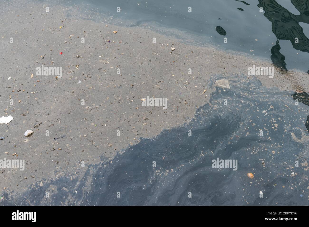 Water pollution of the sea Stock Photo - Alamy
