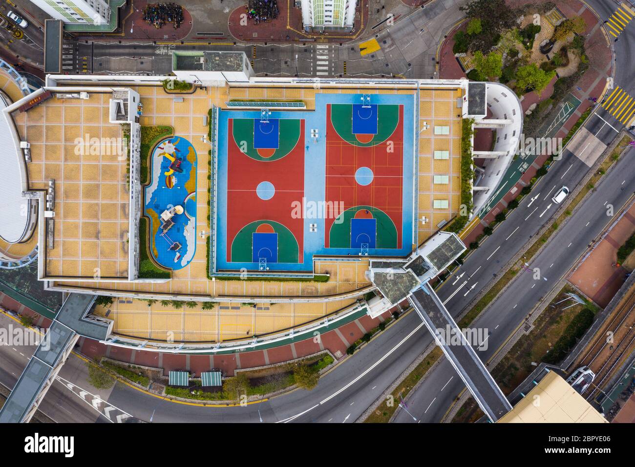 Top down view of playground Stock Photo - Alamy