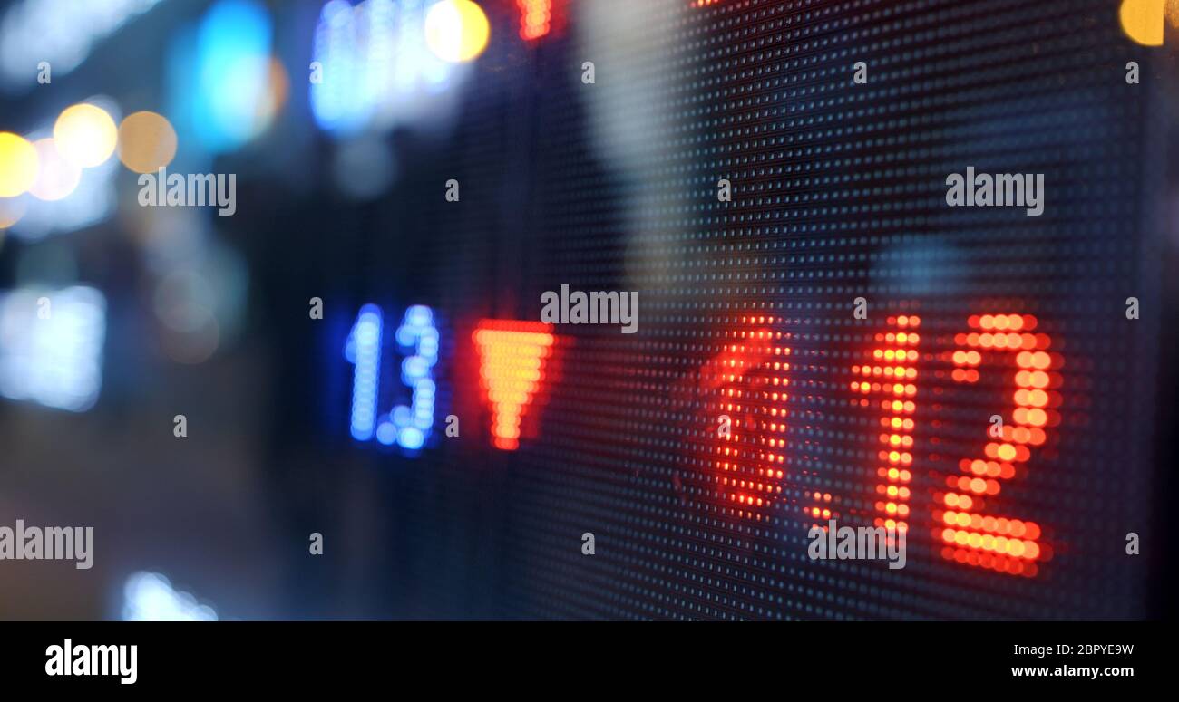 Stock market price quotes display hi-res stock photography and images ...