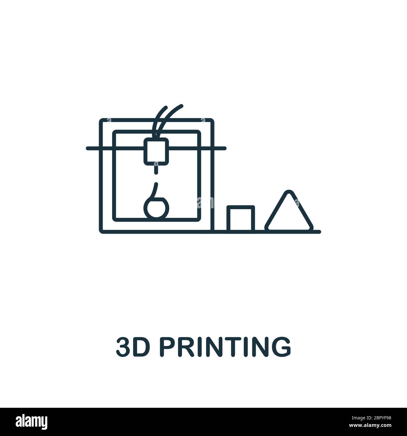 3D Printing icon. Simple line element 3D Printing symbol for templates ...