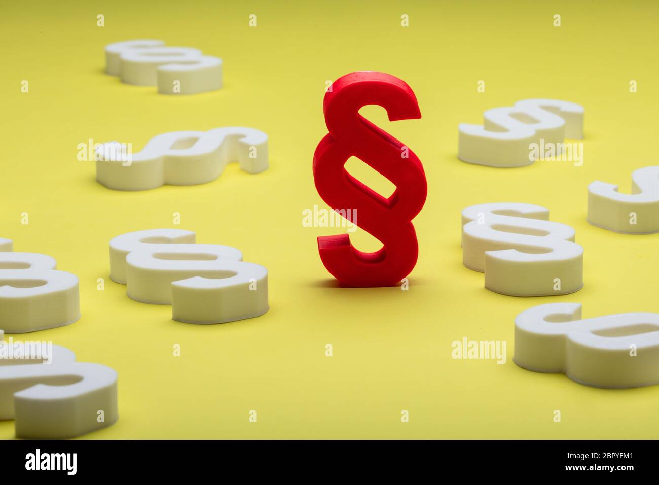 Red Paragraph Sign Surrounded With White Paragraph Sign On Yellow ...