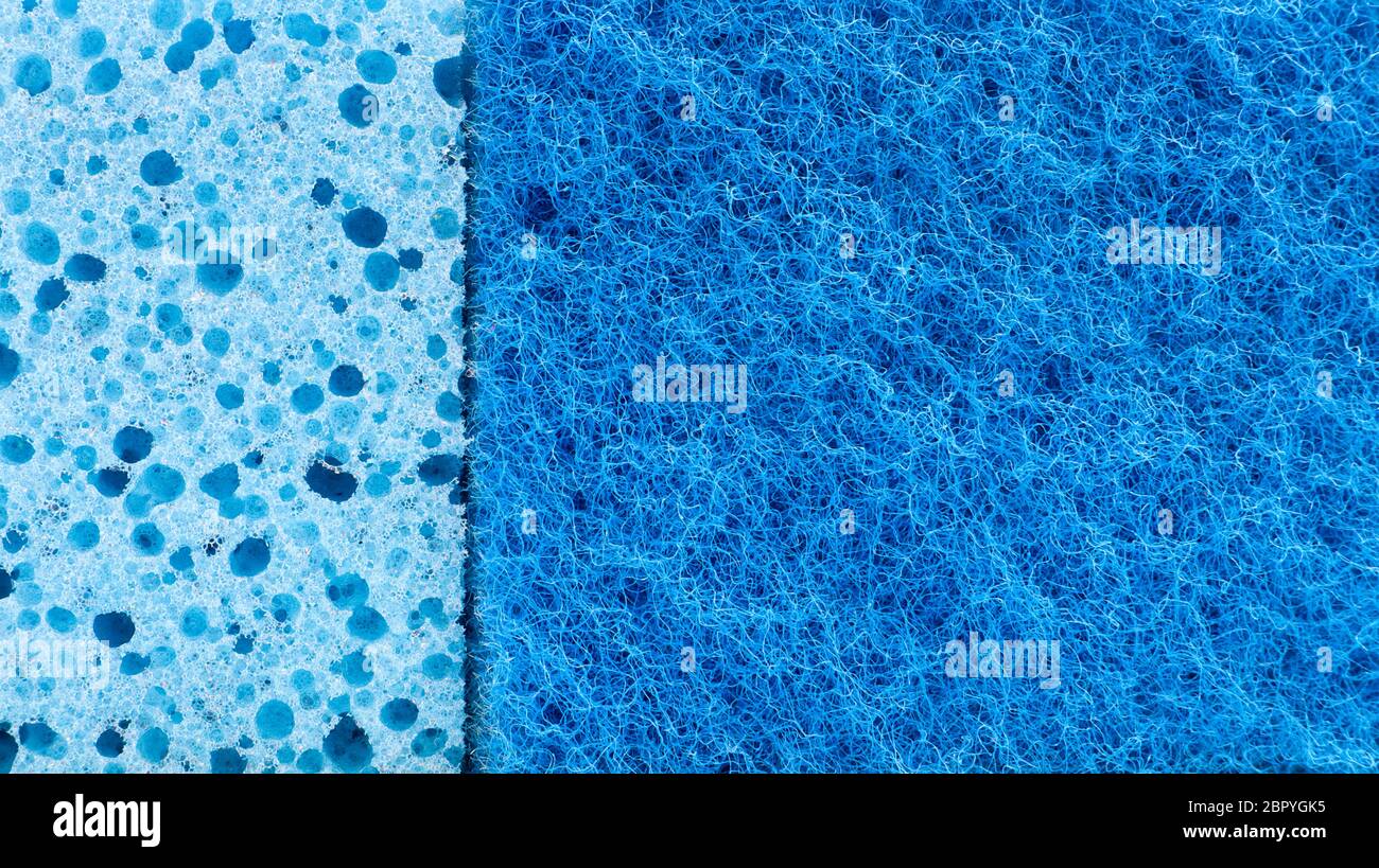 Background in the form of a porous structure in blue. Macro sponge ...