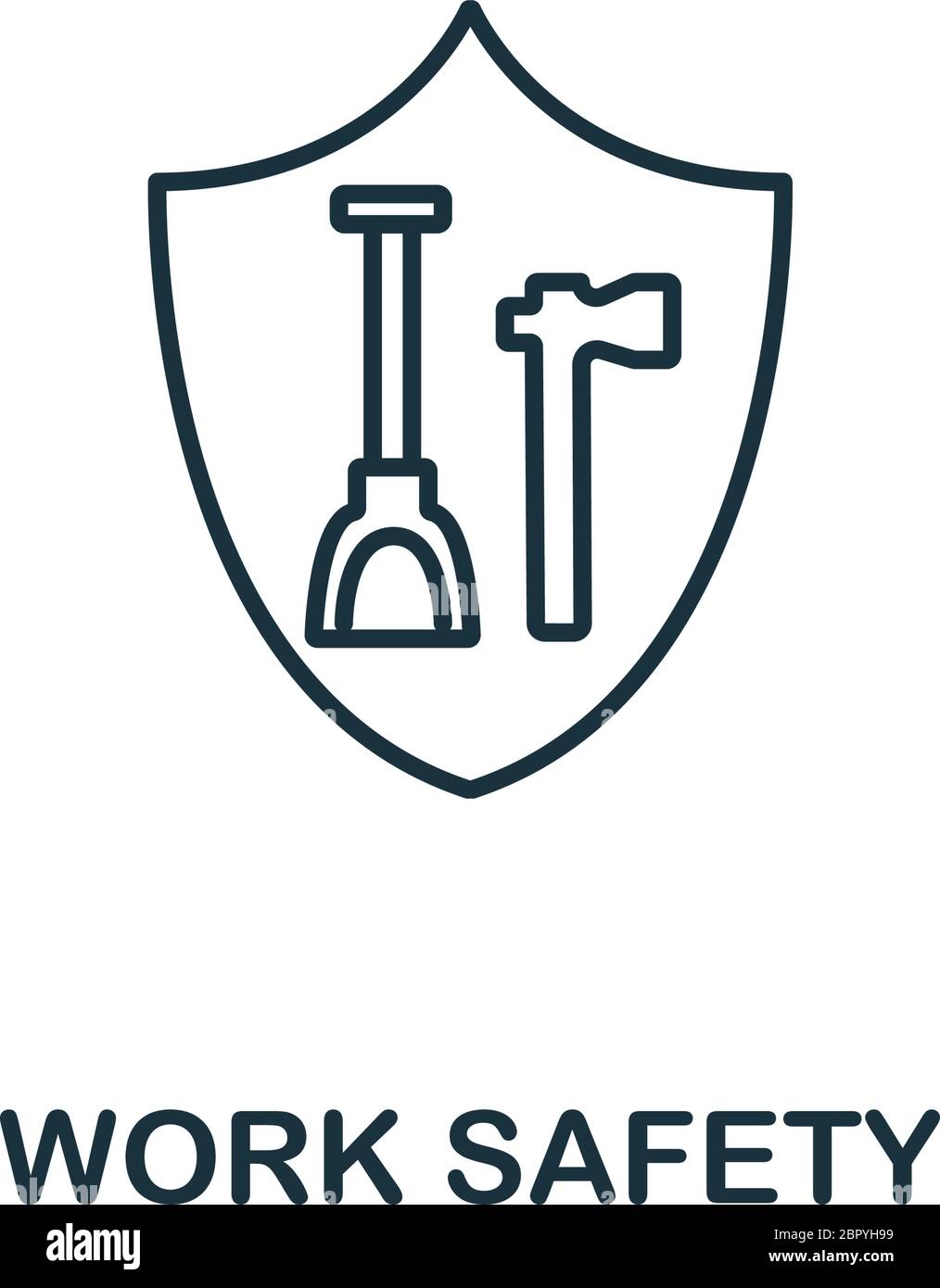 Work Safety icon. Simple line element Work Safety symbol for templates ...