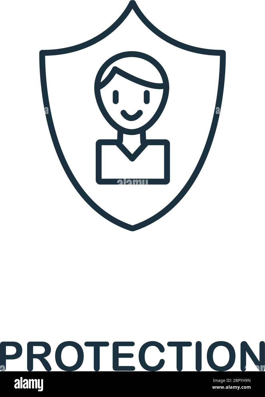 Protection icon from work safety collection. Simple line element ...