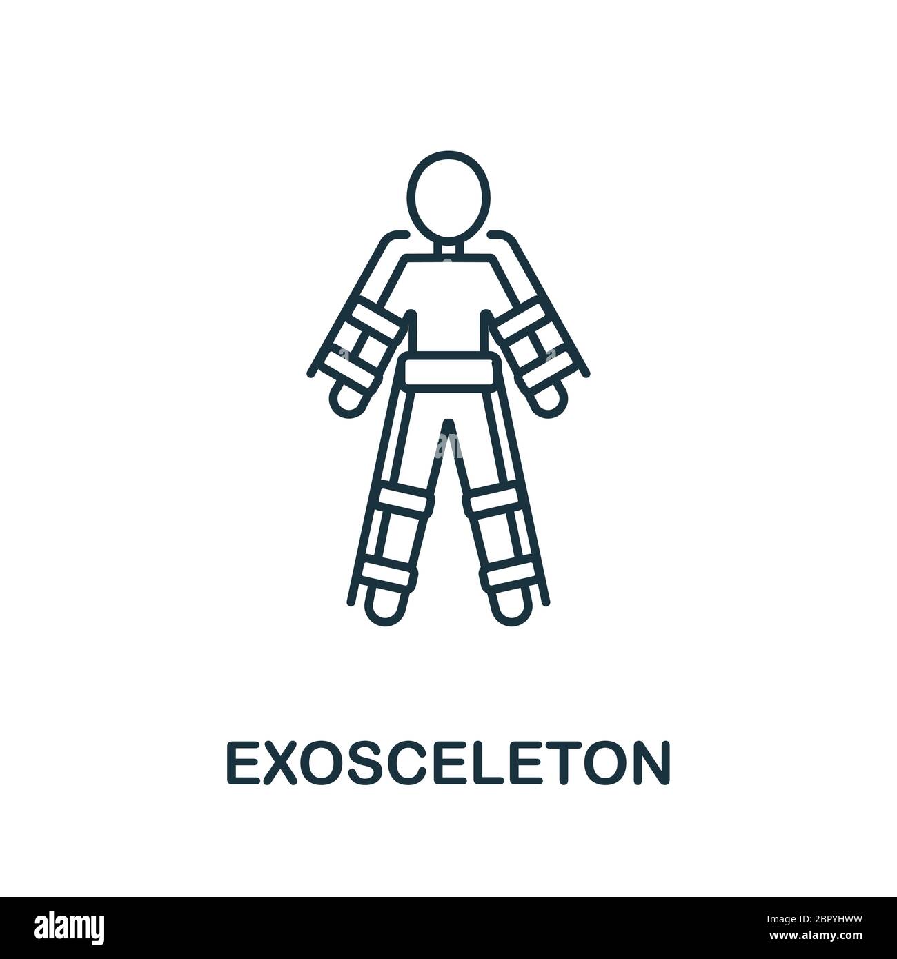 Exoskeleton icon from 3d printing collection. Simple line Exoskeleton ...
