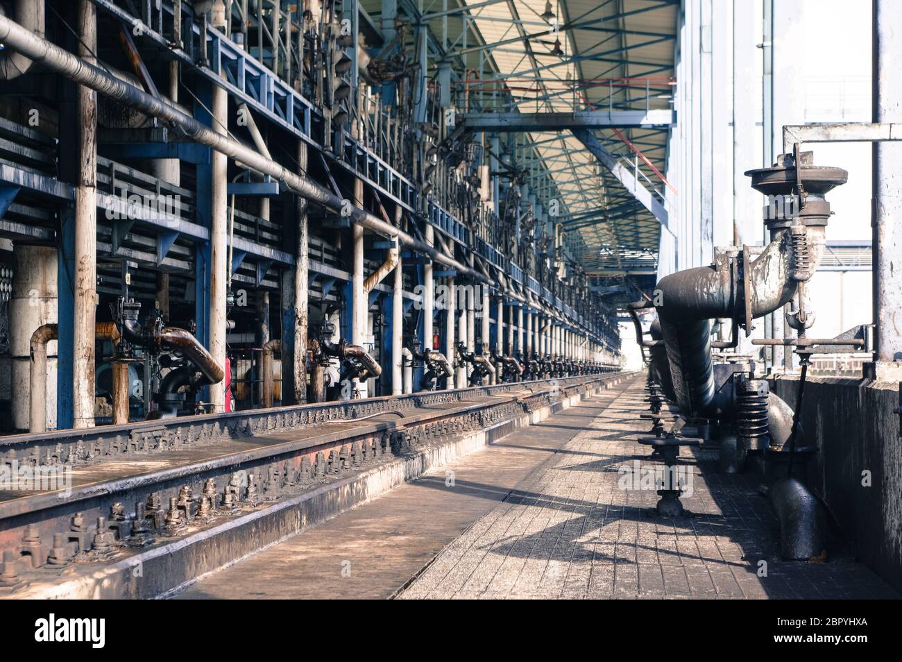Close up industrial view,A equipment of oil refining,Oil and gas ...