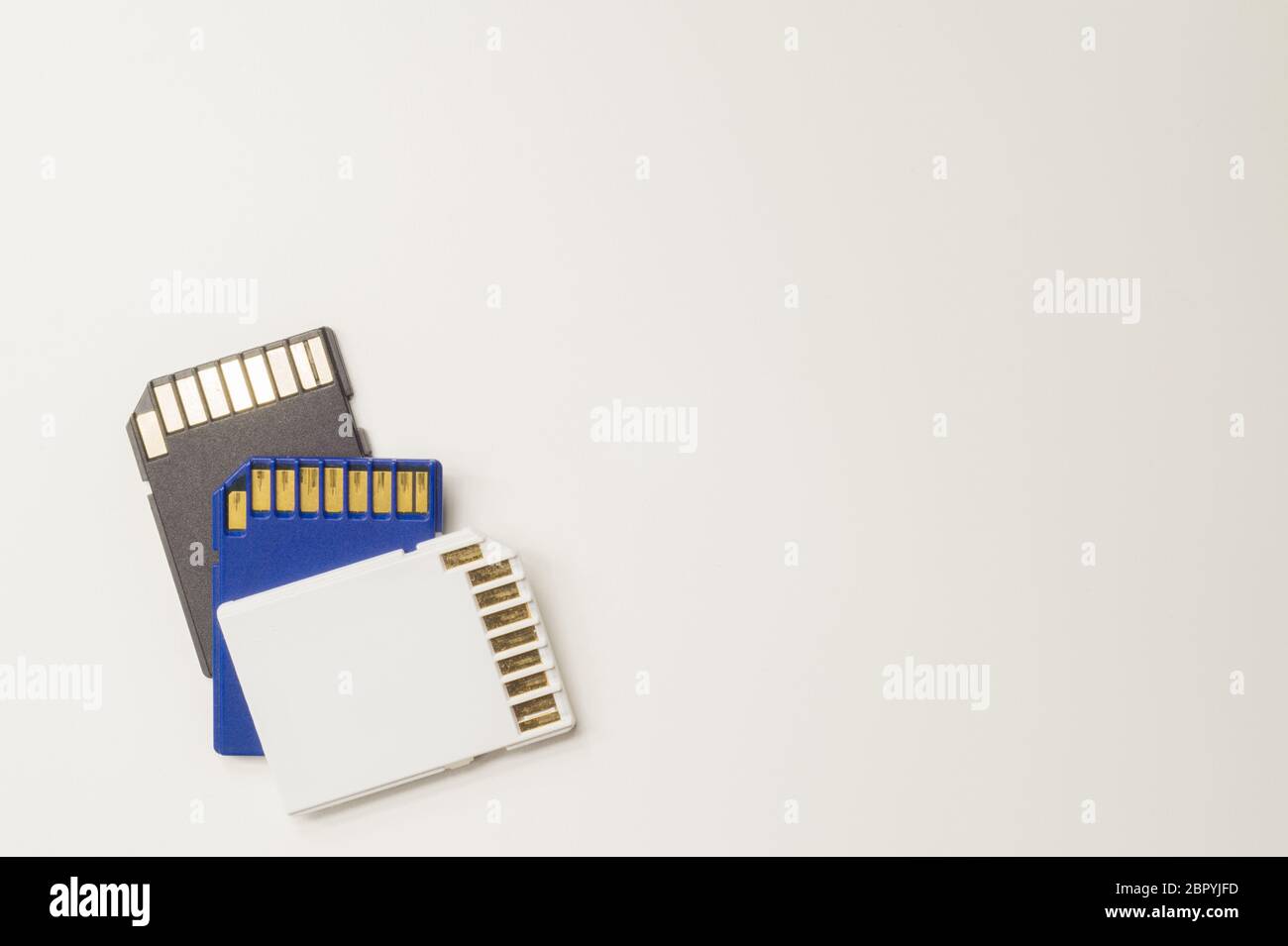 Memory cards isolated on white background. Sd card and copy space Stock ...
