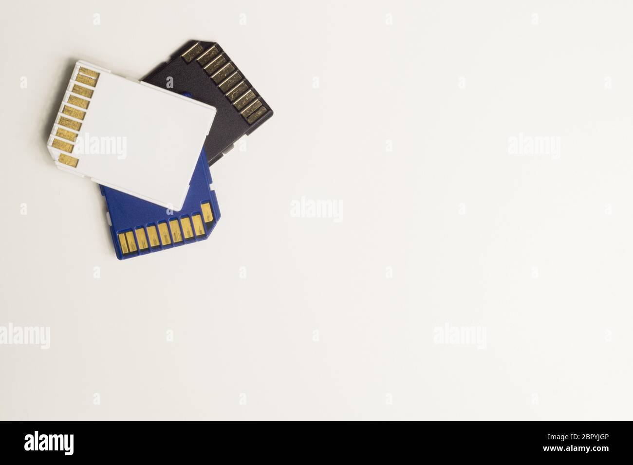 Memory cards isolated on white background. Sd card and copy space Stock ...