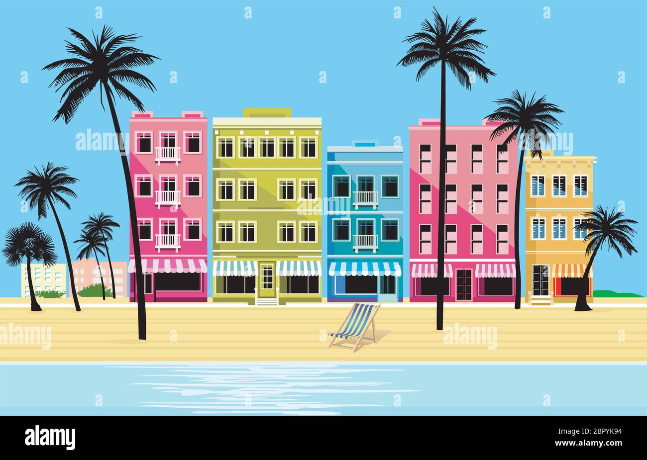 City in the tropics - vector illustration Stock Vector Image & Art - Alamy