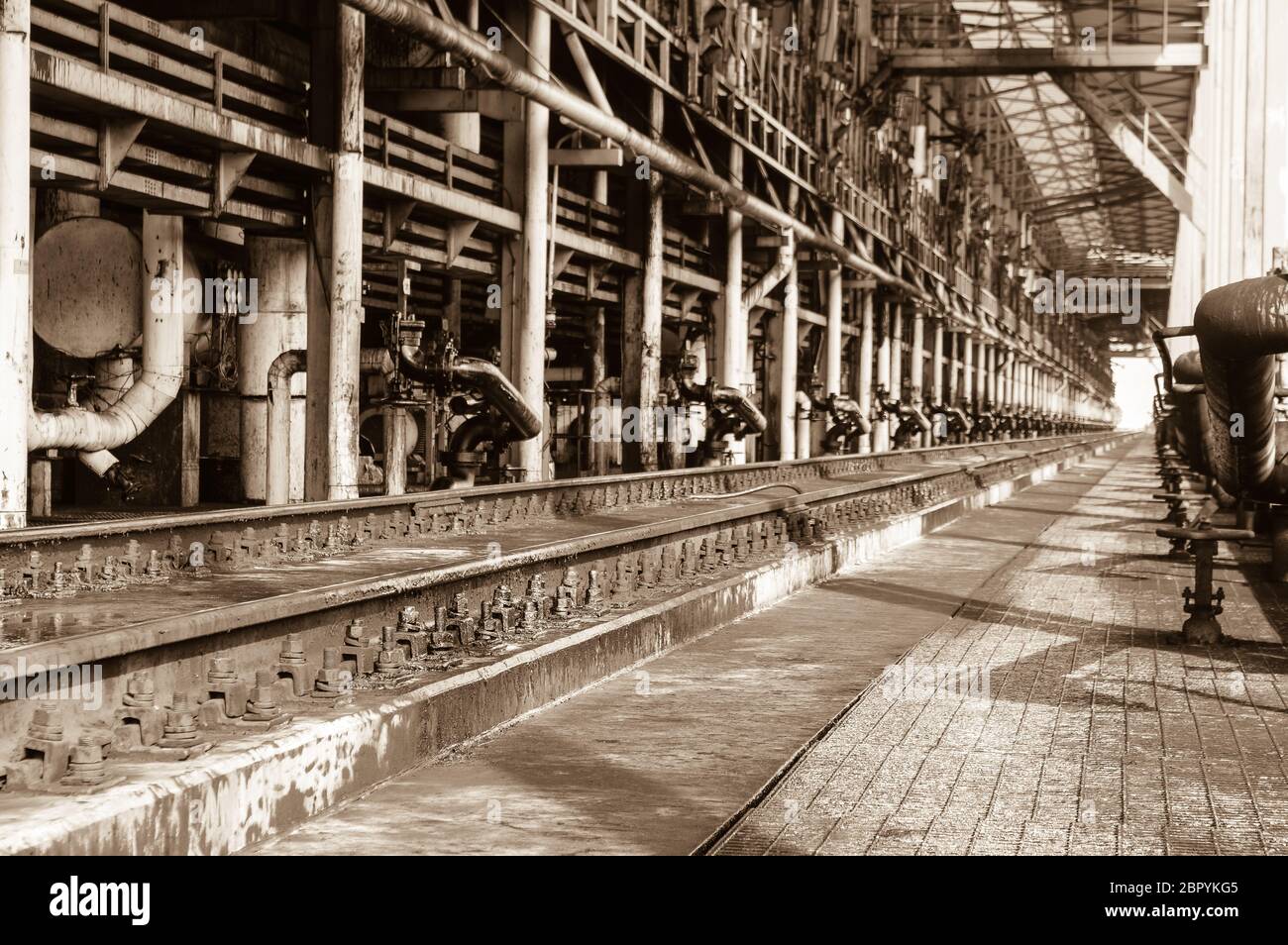 Close up industrial view,A equipment of oil refining,Oil and gas ...