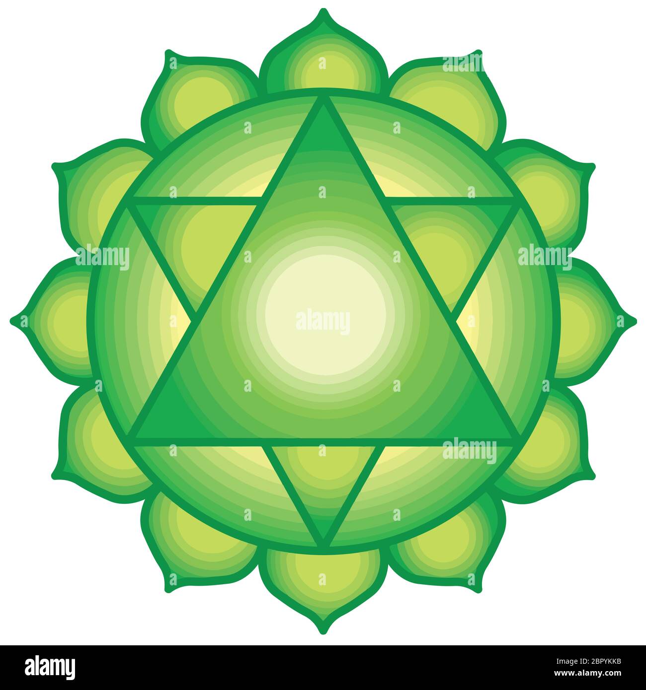 spiritual chakra energy green heart love meditation yoga hindu ...