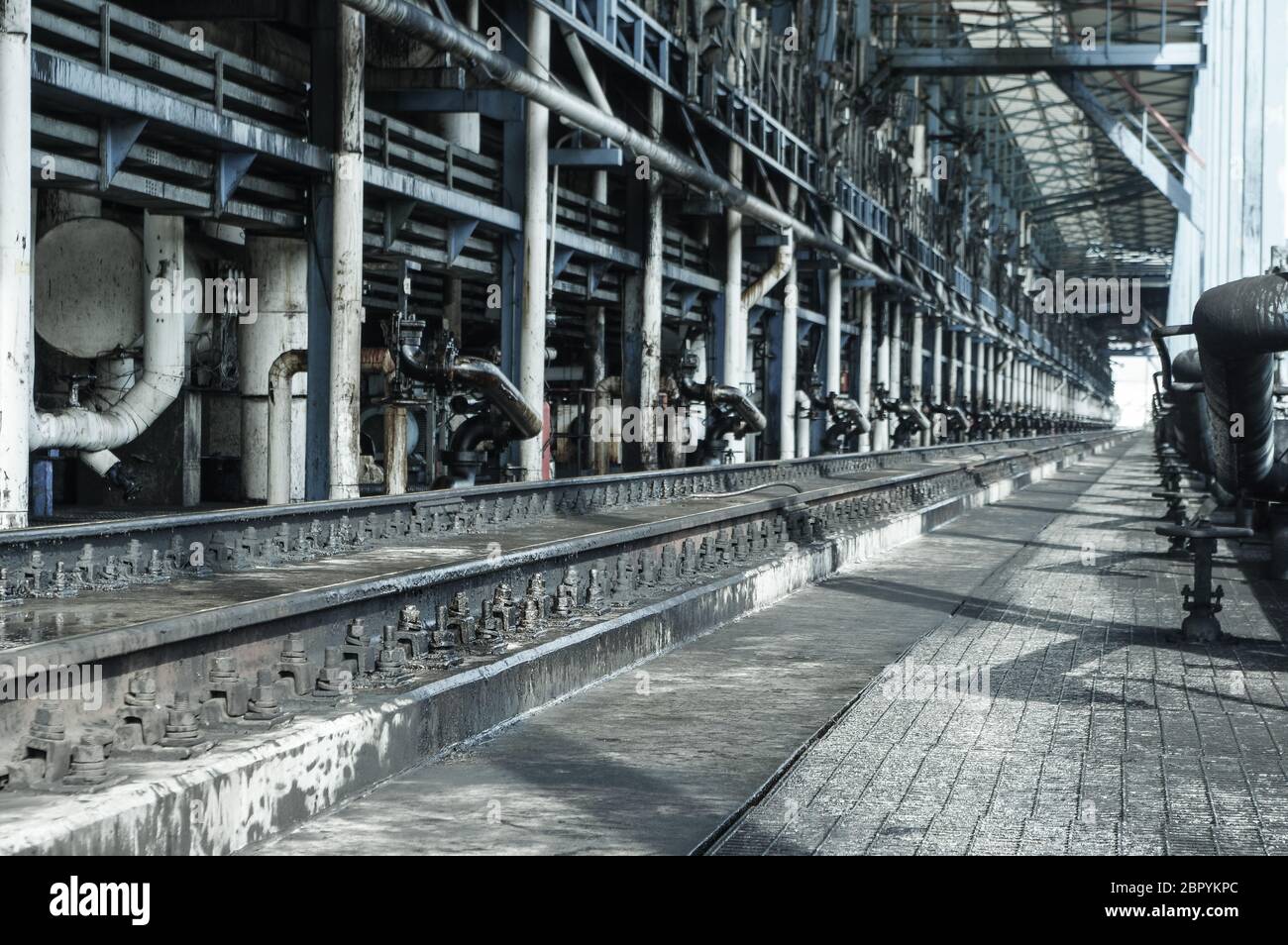 Close up industrial view,A equipment of oil refining,Oil and gas ...